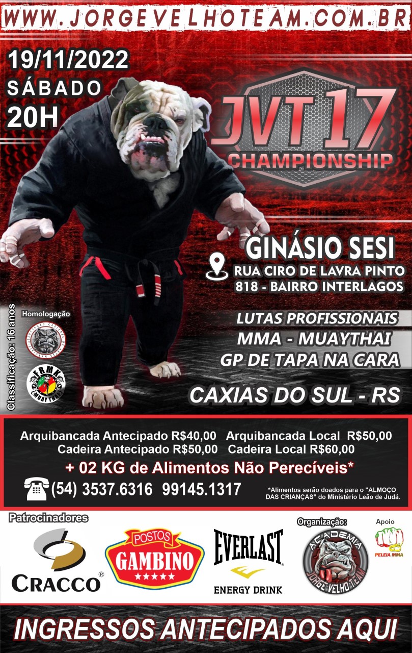 Vem aí JVT 17 CHAMPIONSHIP - Jorge Velho Team